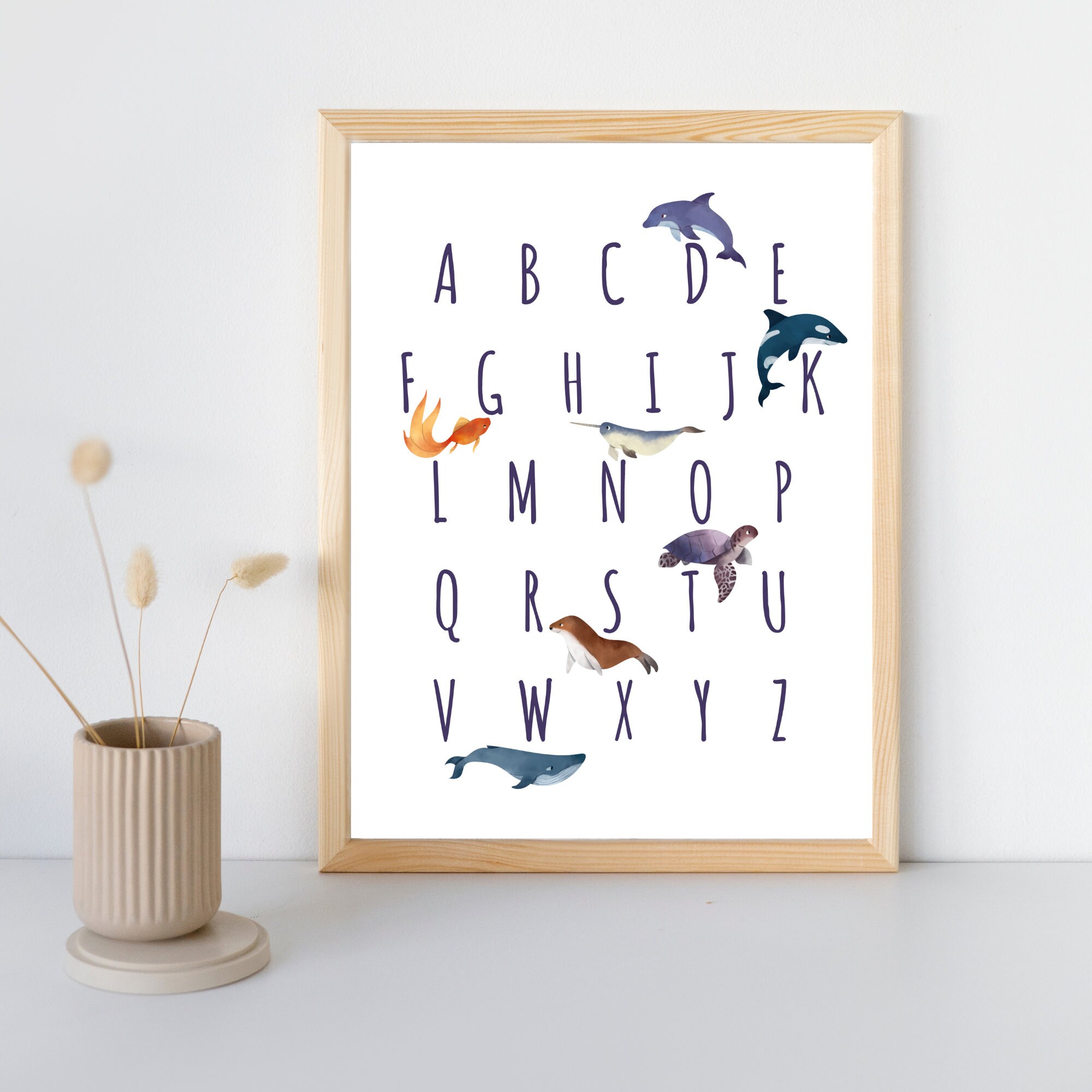 Alphabet Poster ABC Poster ABC Printable Homeschool - Etsy