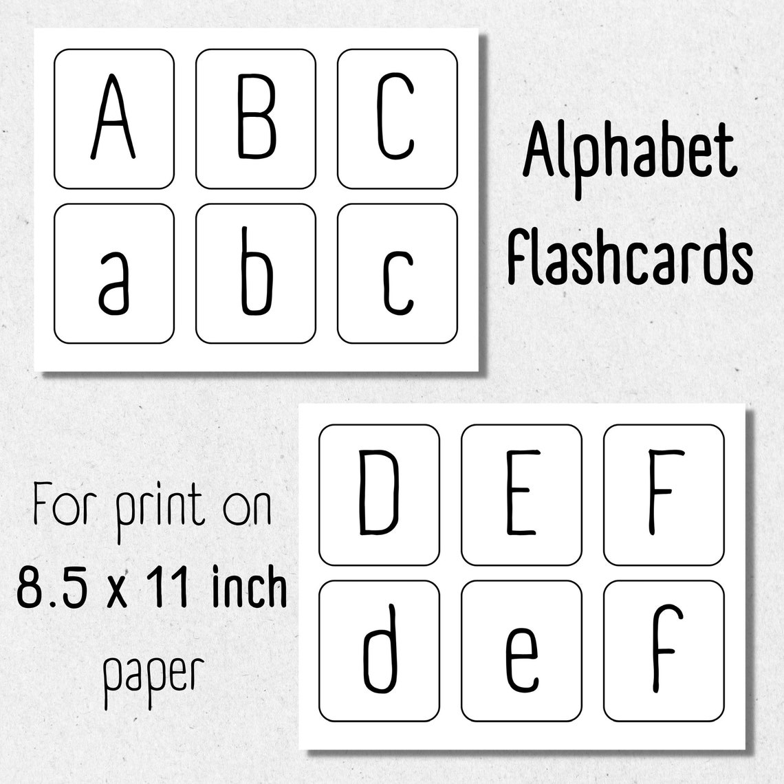 Alphabet Flash Cards | Simple Alphabet Flash Cards | Alphabet Flash ...