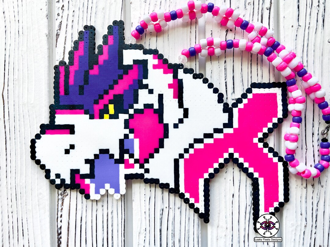 X Perler Necklace by Leaky Pixels • X Perler • EDM Perler • Rave Perler ...