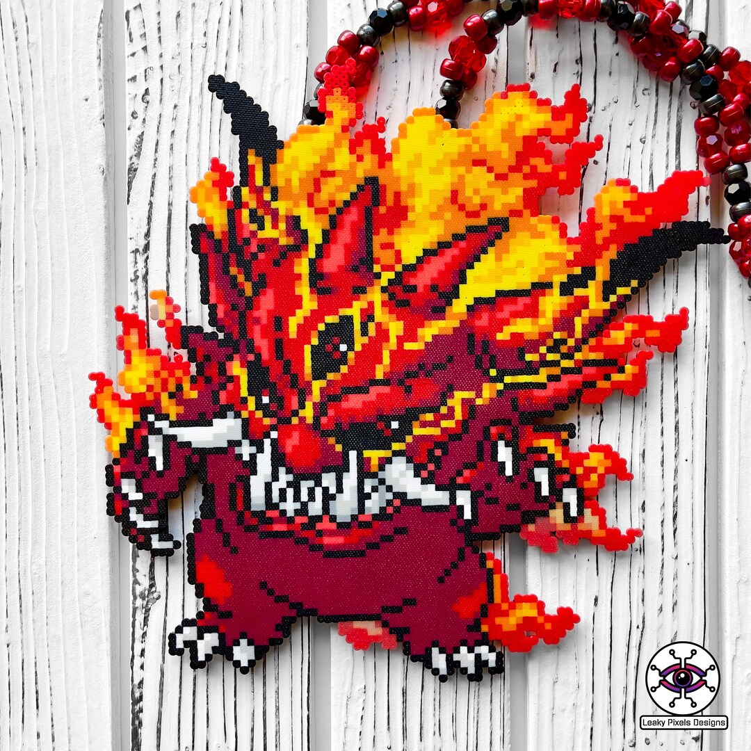 Gengar Demon Perler Necklace | EDC Outfit Gear | Rave Kandi | Fire ...