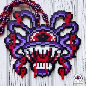 Blood Cyclops Perler Necklace by Leaky Pixels • Cyclops Perler • Alien ...