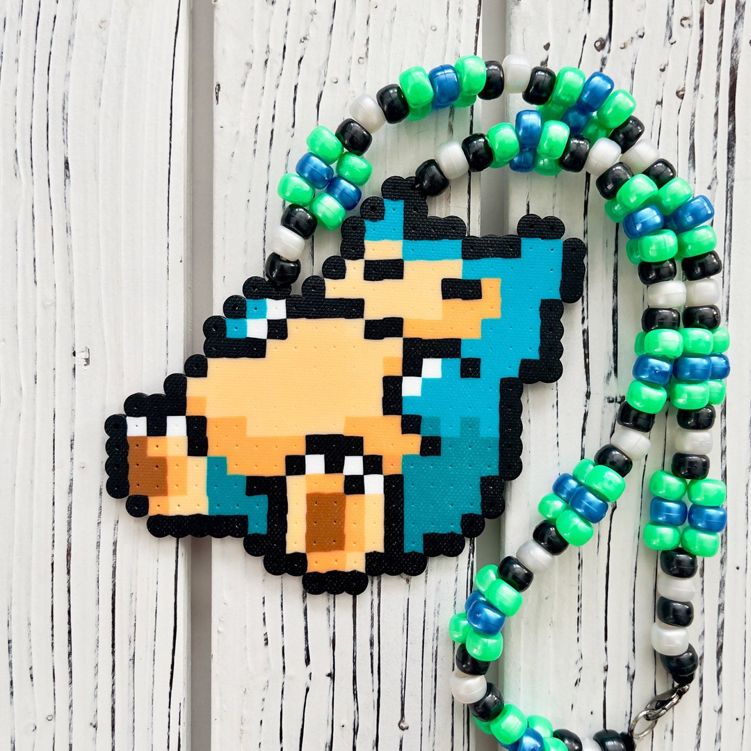 Snorlax Perler Necklace by Leaky Pixels • Perler Necklace • Anime ...