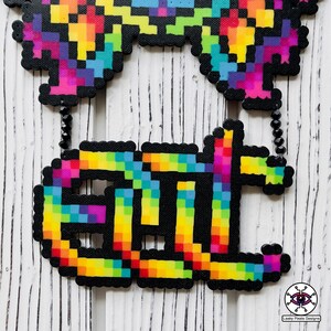REZZ EDC Owl Perler Necklace Pixel Art Kandi Necklace Rave Perler - Etsy