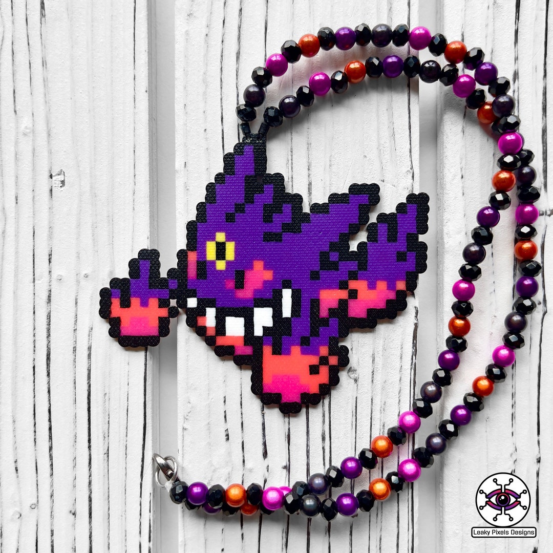 Mega Gengar Perler Necklace Rave Perler Pokémon Necklace - Etsy