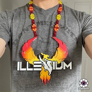 Illenium Perler Necklace by Leaky Pixels • Illenium Beads • Rave Perler ...