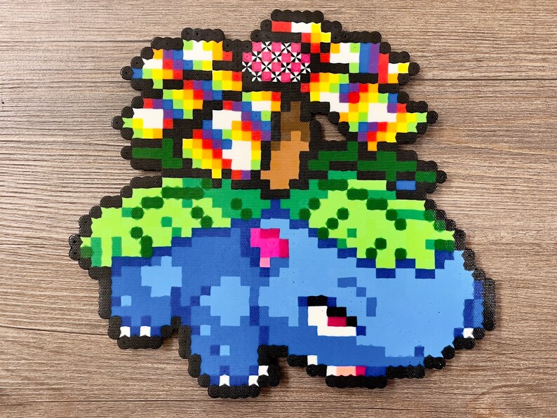 Venusaur Perler Necklace Rainbow Flower Pokémon Pixel Art - Etsy