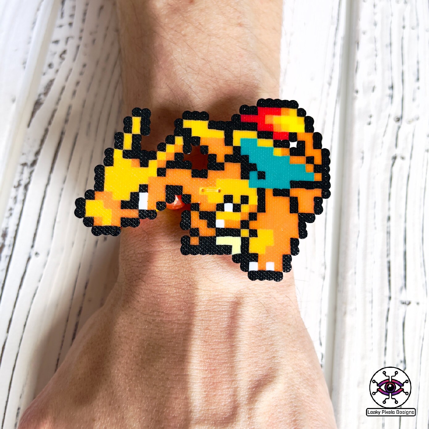 Charmander Charmeleon and Charizard Perler Bracelets | Bracelets | Fire ...