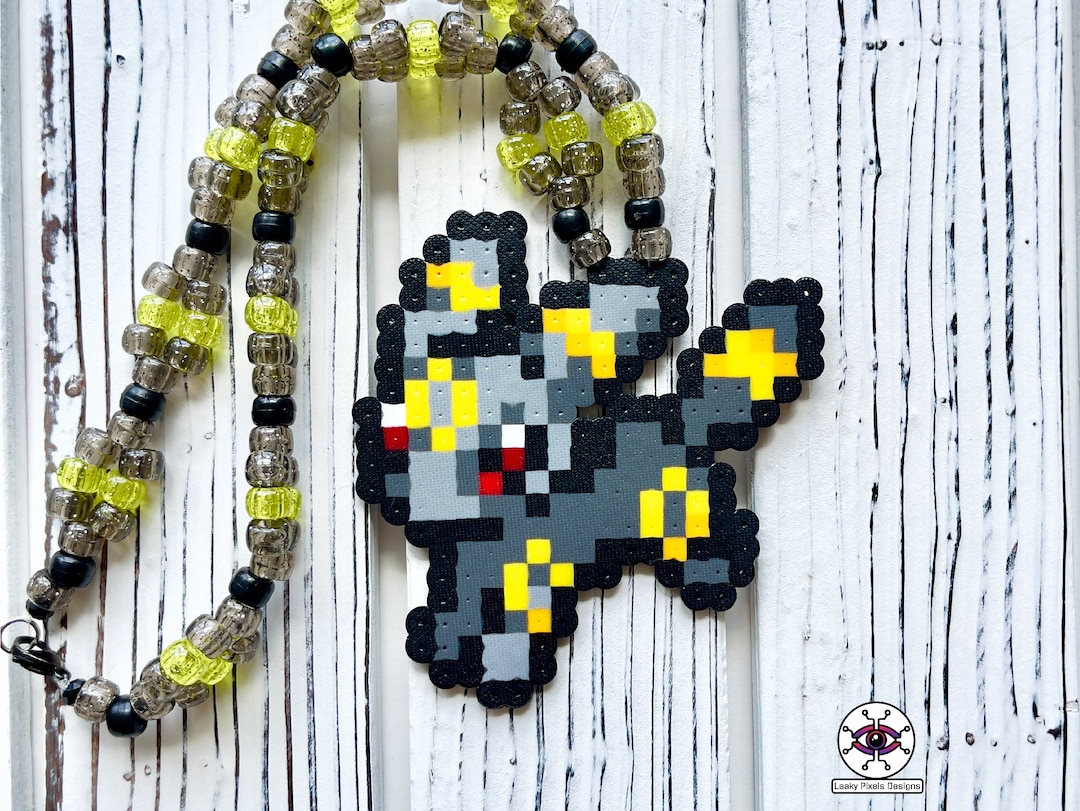 Umbreon Perler Necklace by Leaky Pixels • Eevee Perler • Pokémon Perler ...