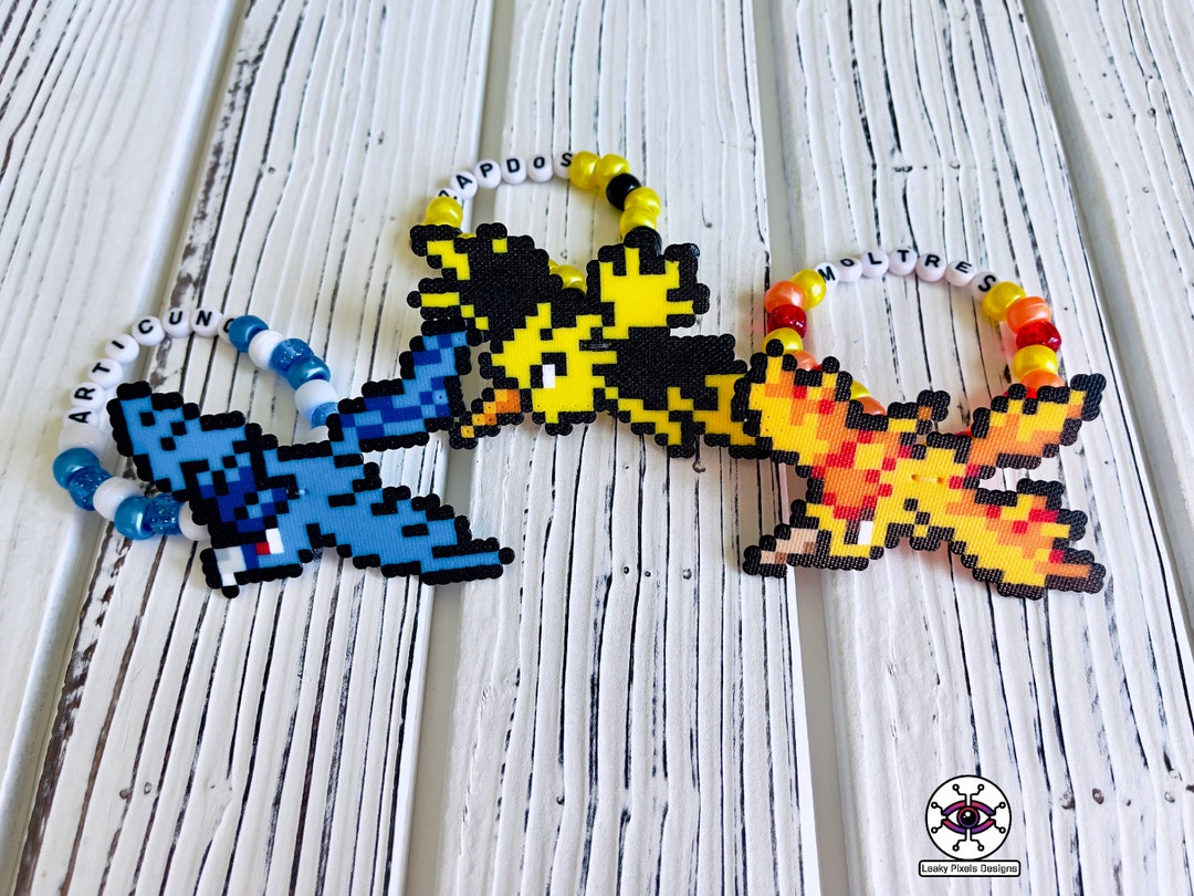 Articuno Kandi Bracelet • Zapdos Kandi Bracelet • Moltres Kandi ...