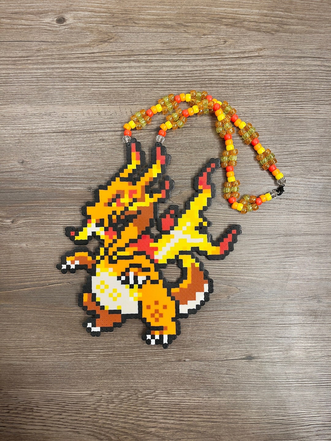 Gigantamax Charizard Perler Necklace Pokémon Necklace - Etsy UK