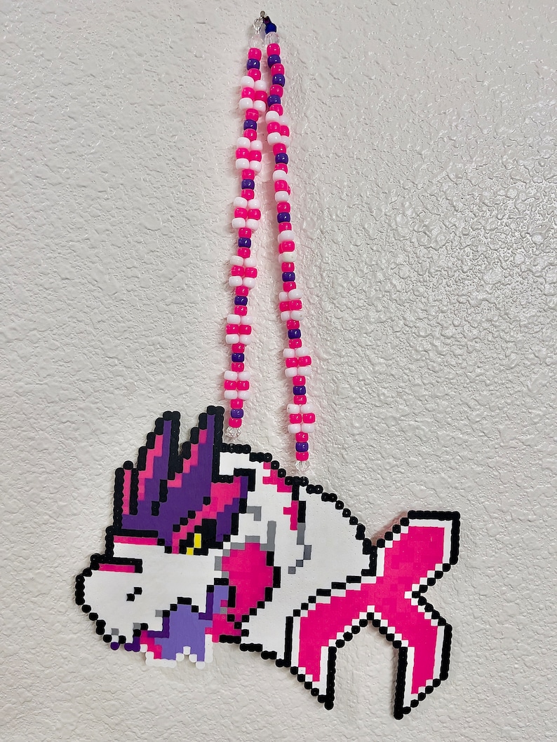Excision Perler Necklace T-rex Dinosaur Dubstep DJ EDC - Etsy