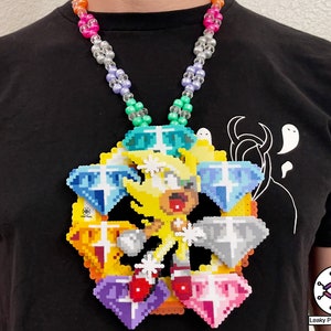 Hyper Sonic Perler Necklace | Sonic the Hedgehog | Super Sonic | Rave ...