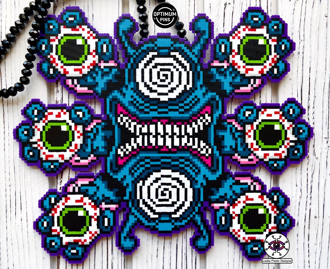 Mega Cyclops Perler Necklace | Optimum Pins | Rave Perler | EDM EDC ...