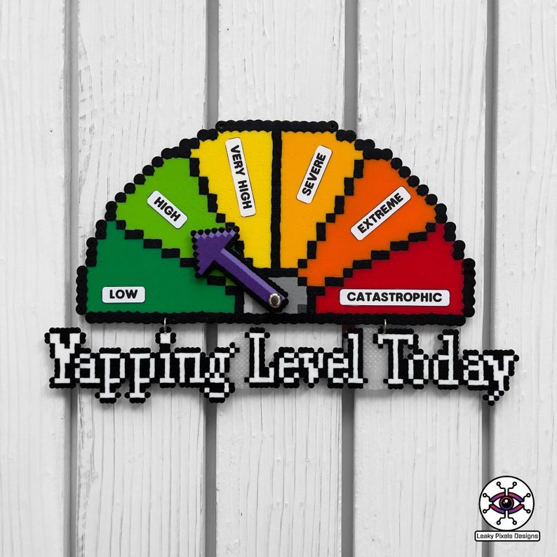 Yapping Level Today Perler Necklace by Leaky Pixels • Perler Bead Art ...