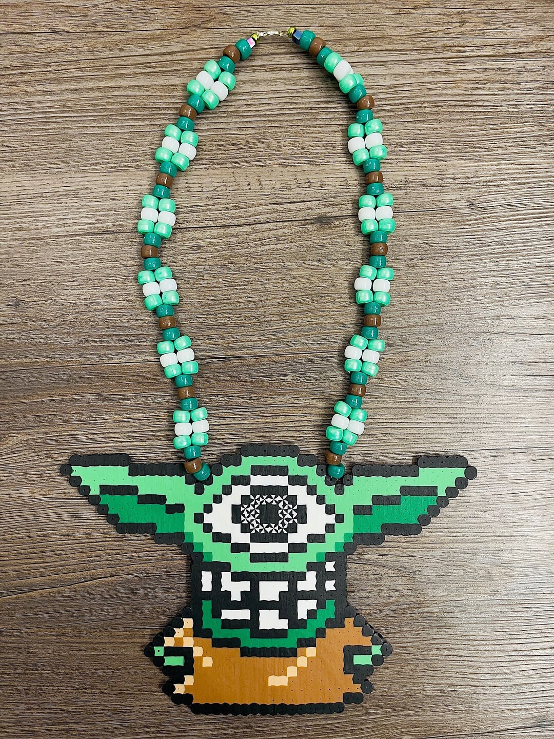 Grogu Subtronics Perler Necklace Baby Yoda Pixel Art - Etsy