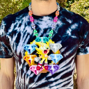 Hyper Sonic Perler Necklace | Sonic the Hedgehog | Super Sonic | Rave ...