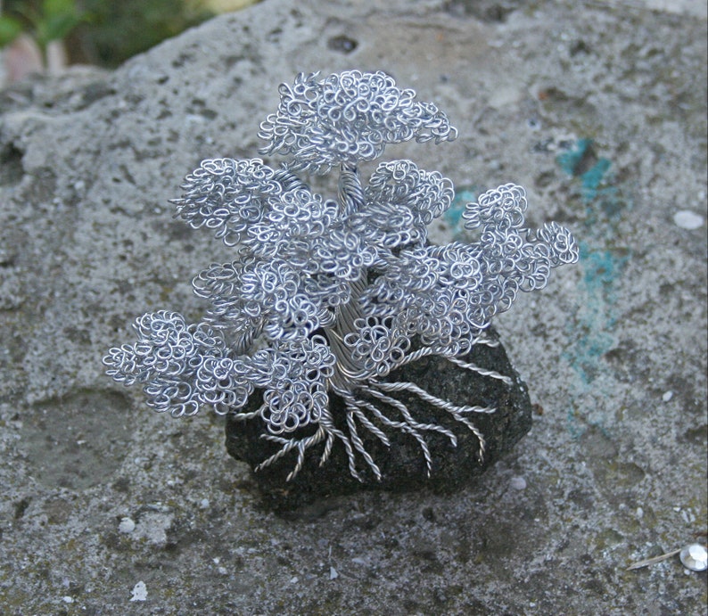 Aluminum Tree Wire Mini Tree Sculpture, Handmade Artwork - Etsy