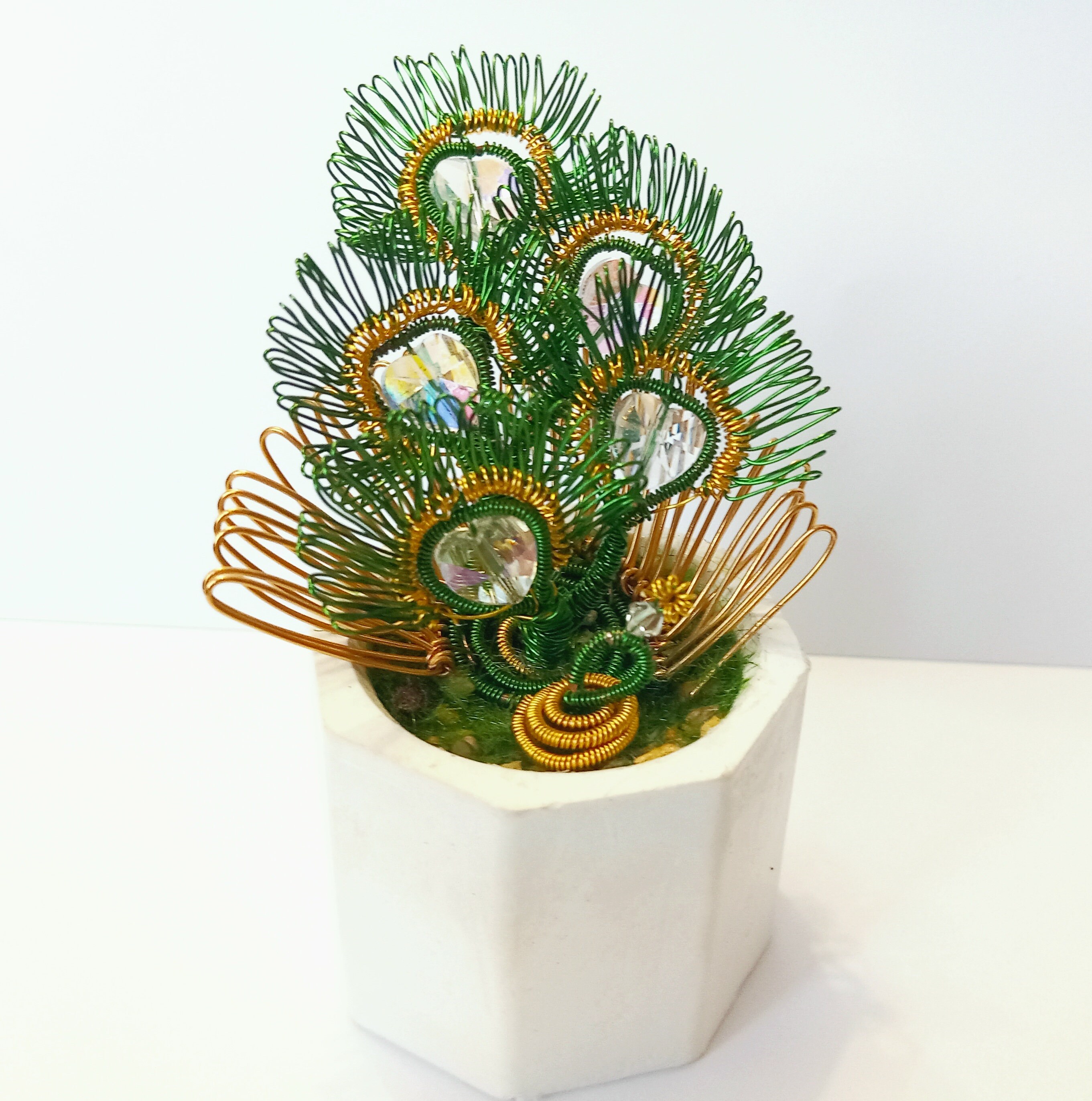Peacock Wire Tree, Art Decor Home Office, Unique Gift - Etsy