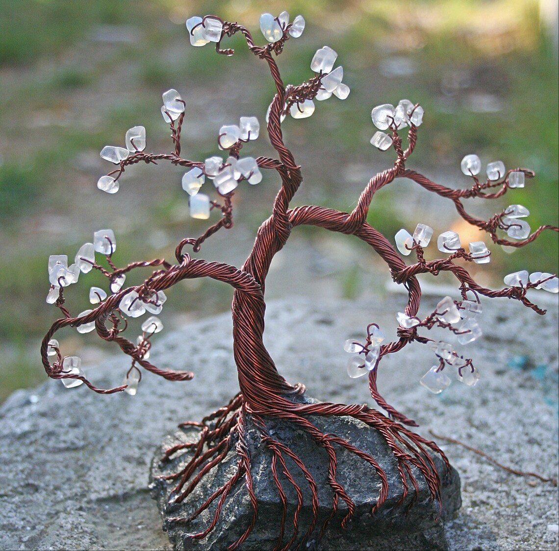 Wire Tree Sculpture, Bonsai Copper Wire Home Decor - Etsy