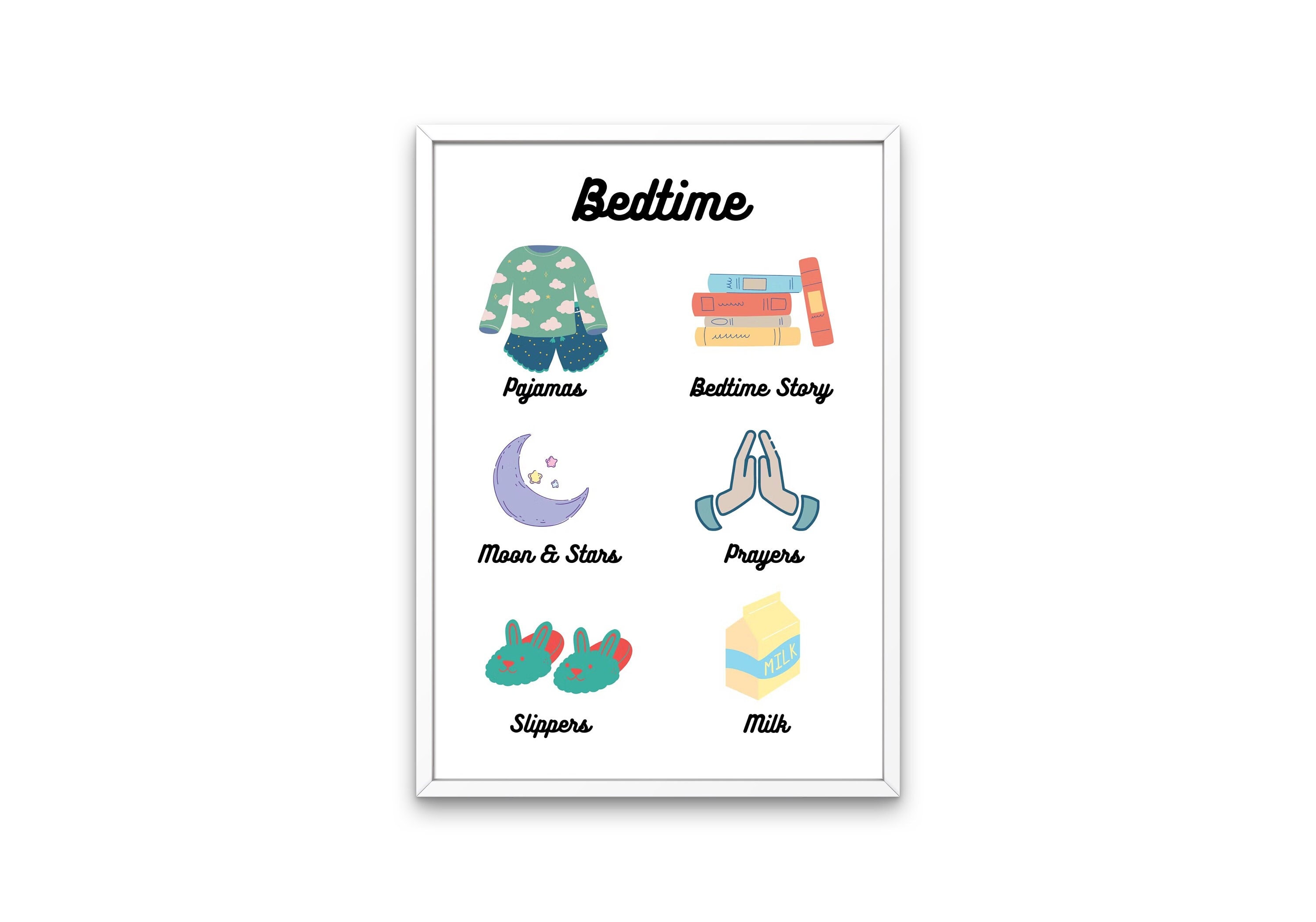 Bedtime - Digital Printout - Bright/primary Colors - Nursery ...
