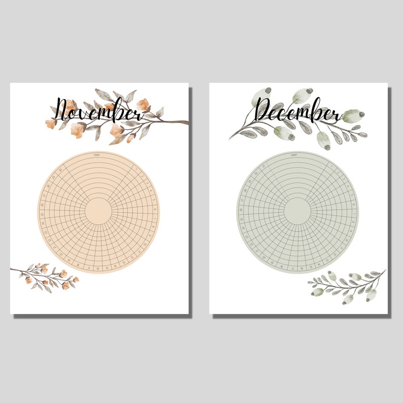 Circle Daily Habit Tracker / Printable Habit Tracker / Routine - Etsy