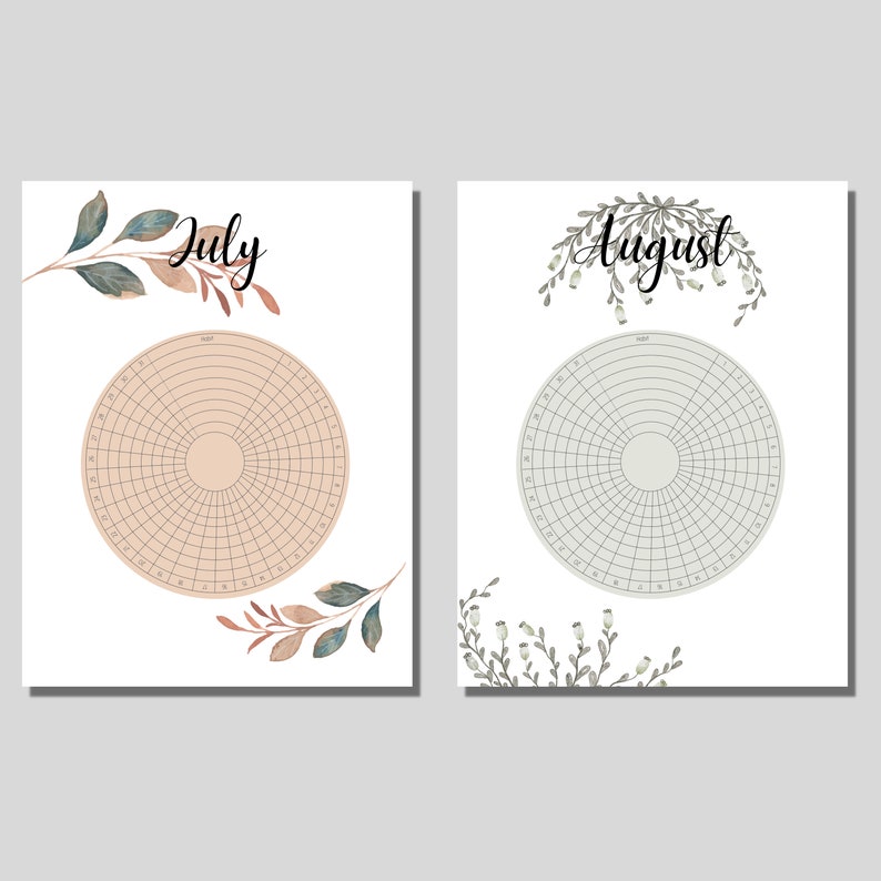 Circle Daily Habit Tracker / Printable Habit Tracker / Routine - Etsy