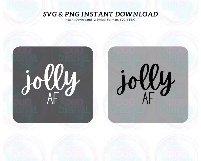Jolly Af SVG / Jolly SVG / Christmas Printable / Holiday SVG / - Etsy