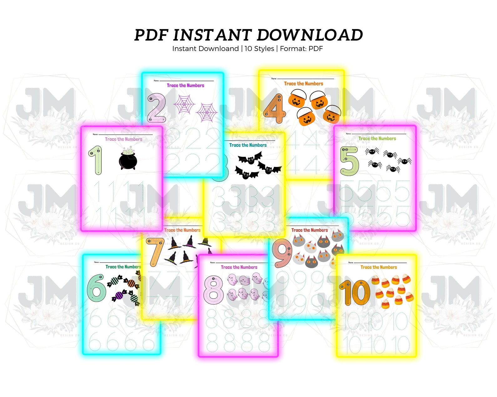 Number1 - 10, Printable, Trace the Number, Learning Activity ...