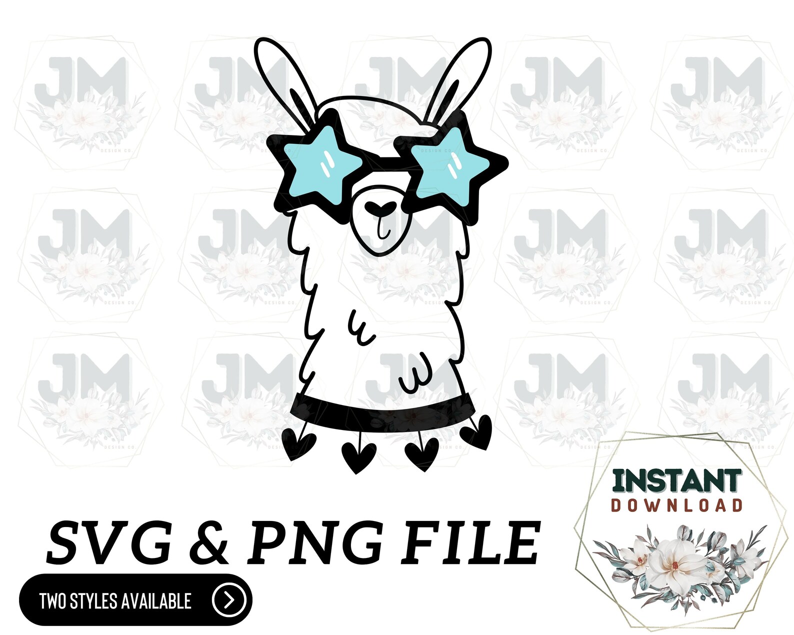 Llama SVG / Llama in Glasses / Alpaca in Star Glasses/ Alpaca - Etsy