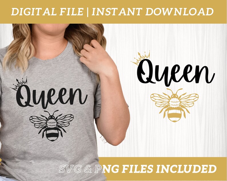 Honeybee SVG/ Queen Bee SVG / Queen Bee PNG / Bee Themed - Etsy