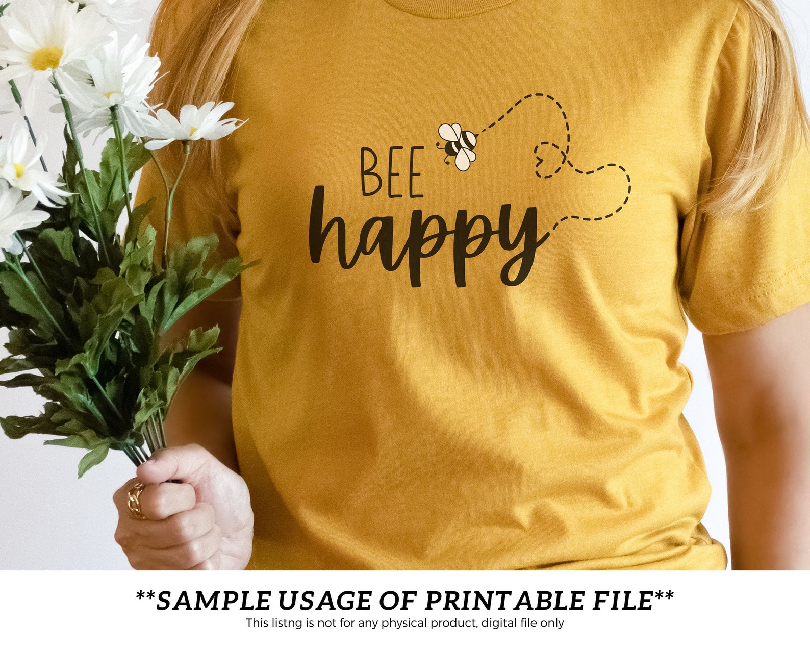 Honeybee SVG/ Bee Happy SVG / Bee Happy PNG / Bee Themed Digital File ...