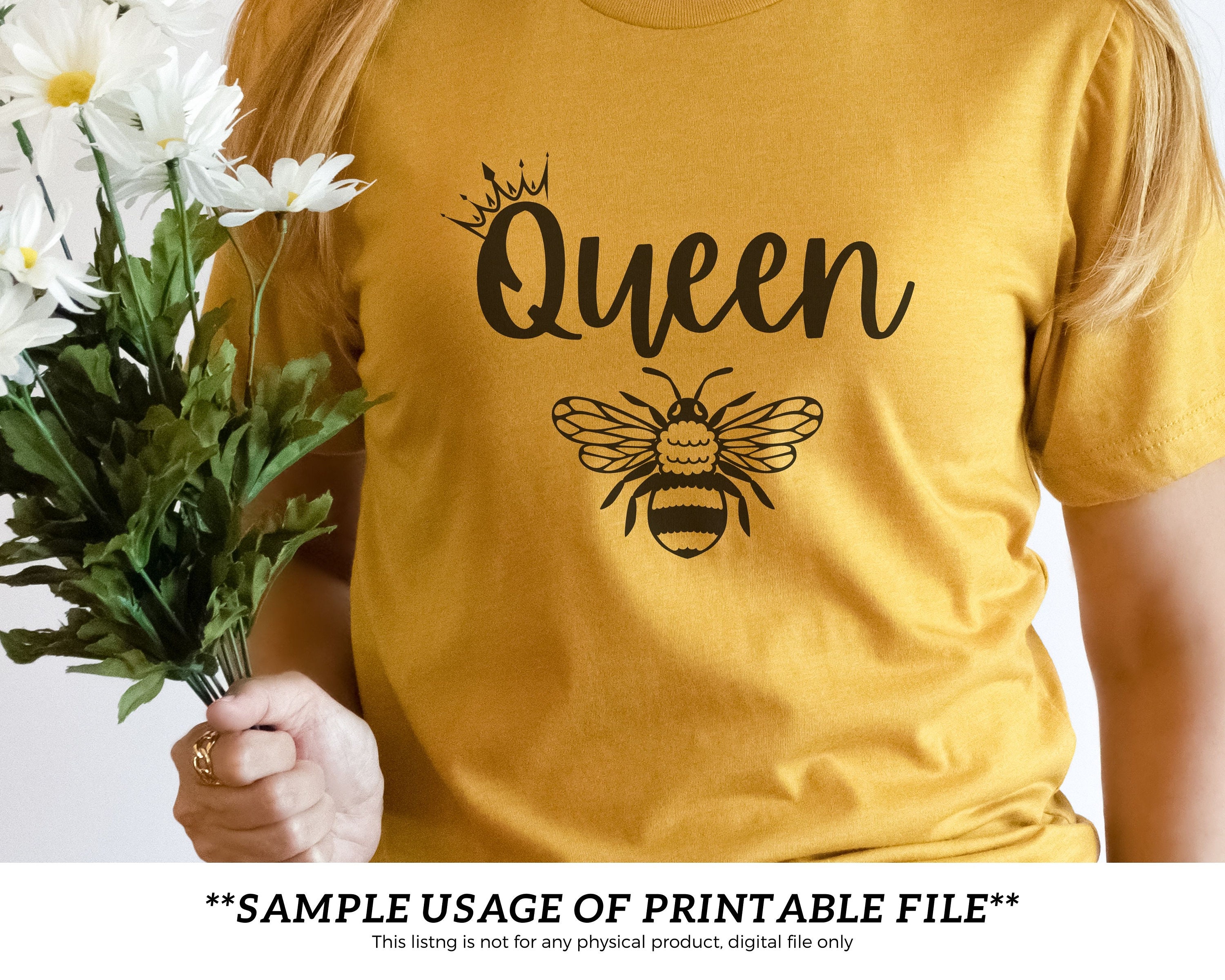 Honeybee SVG/ Queen Bee SVG / Queen Bee PNG / Bee Themed Digital File ...