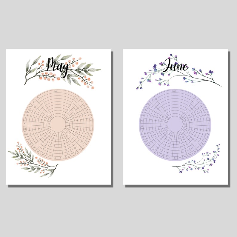 Circle Daily Habit Tracker / Printable Habit Tracker / Routine - Etsy