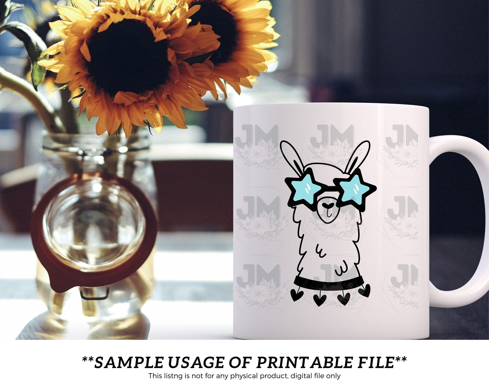 Llama SVG / Llama in Glasses / Alpaca in Star Glasses/ Alpaca - Etsy