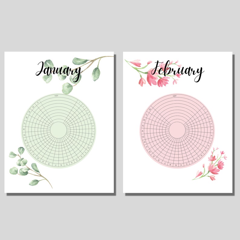 Circle Daily Habit Tracker / Printable Habit Tracker / Routine - Etsy