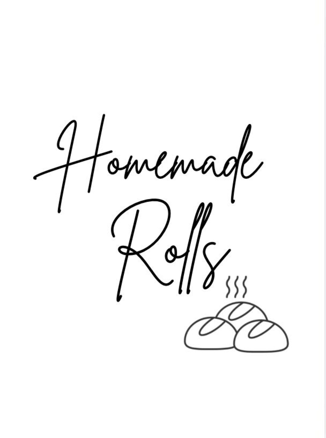 Embroidery Pattern - Homemade Rolls - Baby Thanksgiving - Etsy
