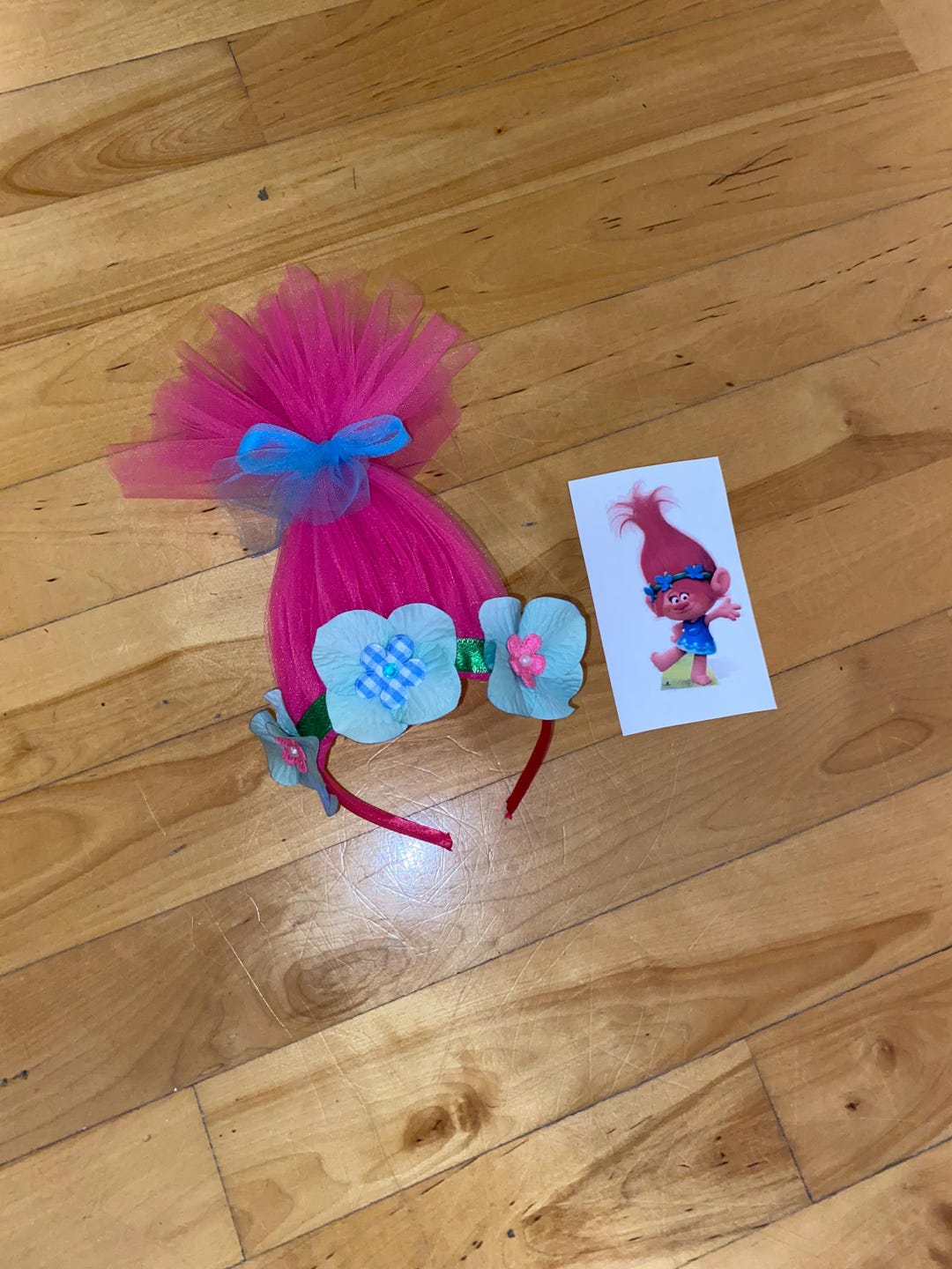 Troll Inspired Headband: Pink Tulle Wig, Party Favor - Etsy