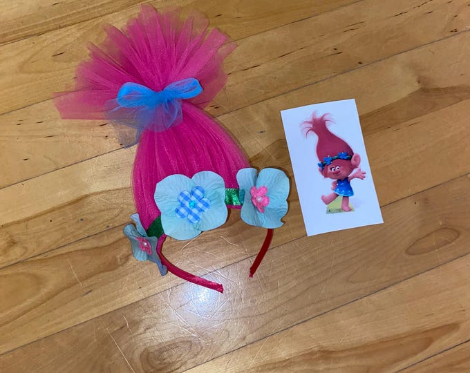 Trolls Inspired Hair Headband Headband Poppy Troll Headband Wig Pink ...