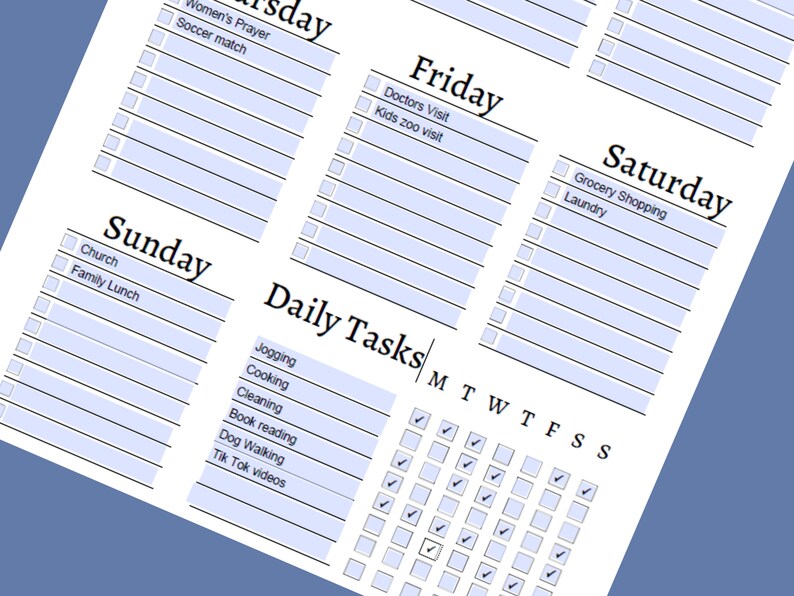 Minimalist Editable Weekly Planner and Editable Daily Planner ...