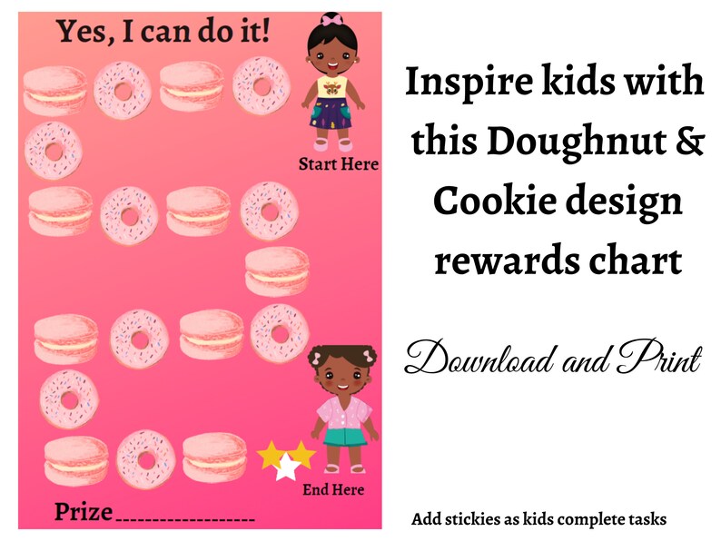 Fun Rewards Chart, Sticker Chart, Printable, Downloadable, Potty ...