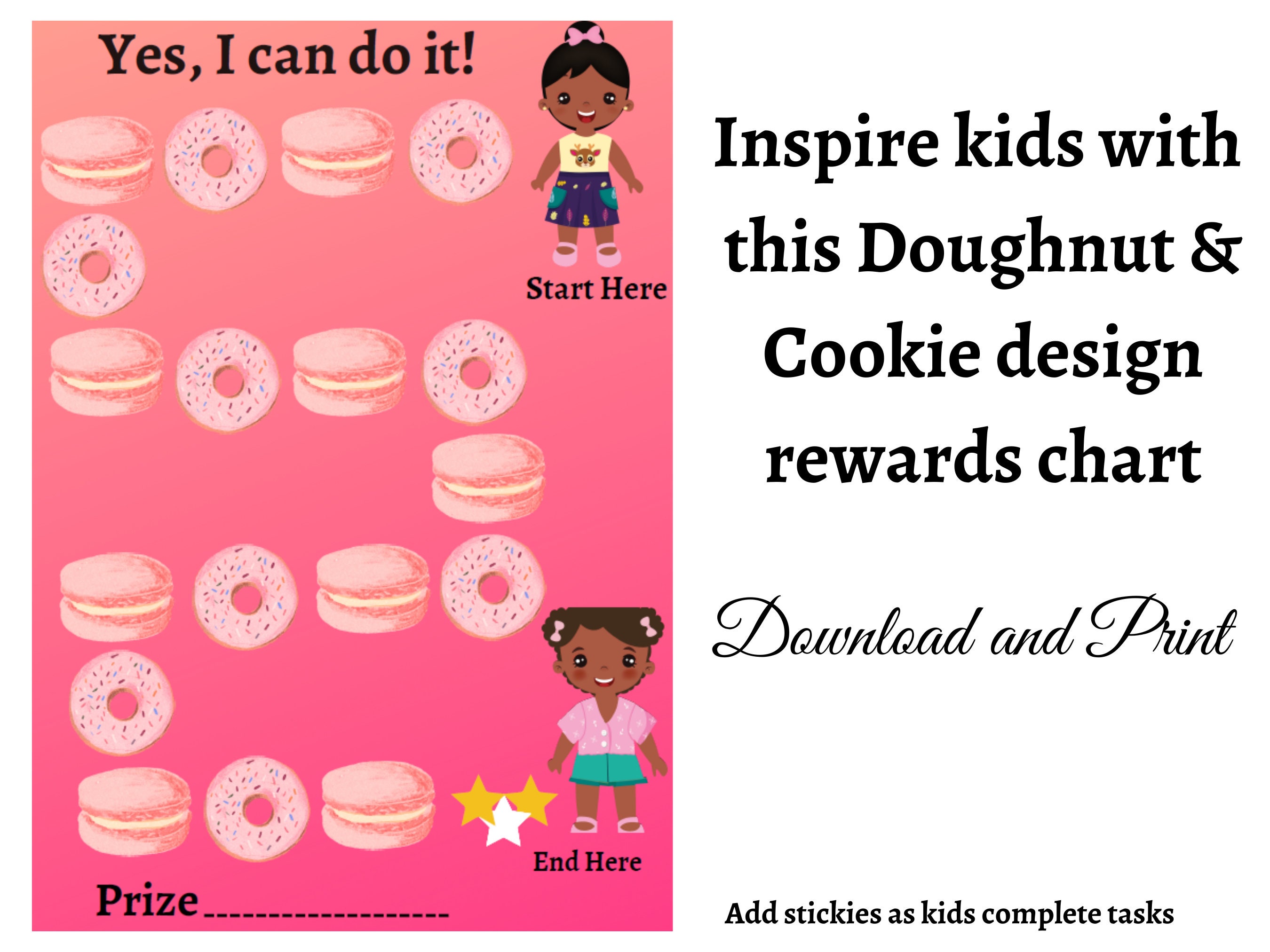 Fun Rewards Chart, Sticker Chart, Printable, Downloadable, Potty ...