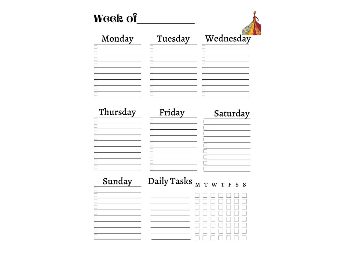 Minimalist Editable Weekly Planner and Editable Daily Planner ...