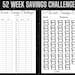 52 Week Savings Challenge, Minimalist, Savings Tracker, A4 & 8.5 X 11inc, Printable, PDF ...