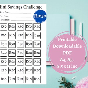 Rands, Low Income Savings Challenge, Blue Mini Savings Challenge, PDF ...