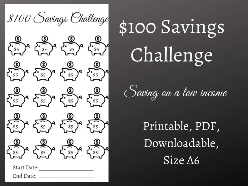 Mini Saving Challenges, Low Income Savings, Debt Savings Challenge ...