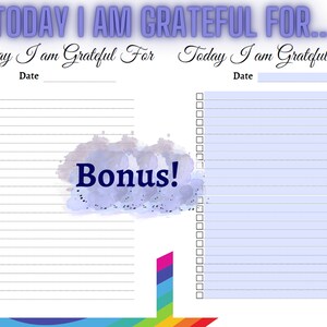 Gratitude Journal Template, Mindfulness Tracker, Daily Journal ...