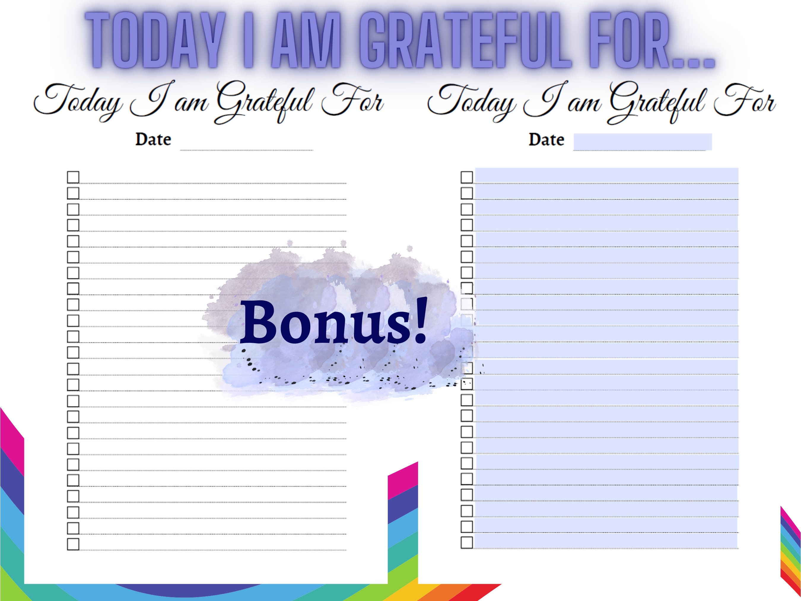 Gratitude Journal Template, Mindfulness Tracker, Daily Journal ...