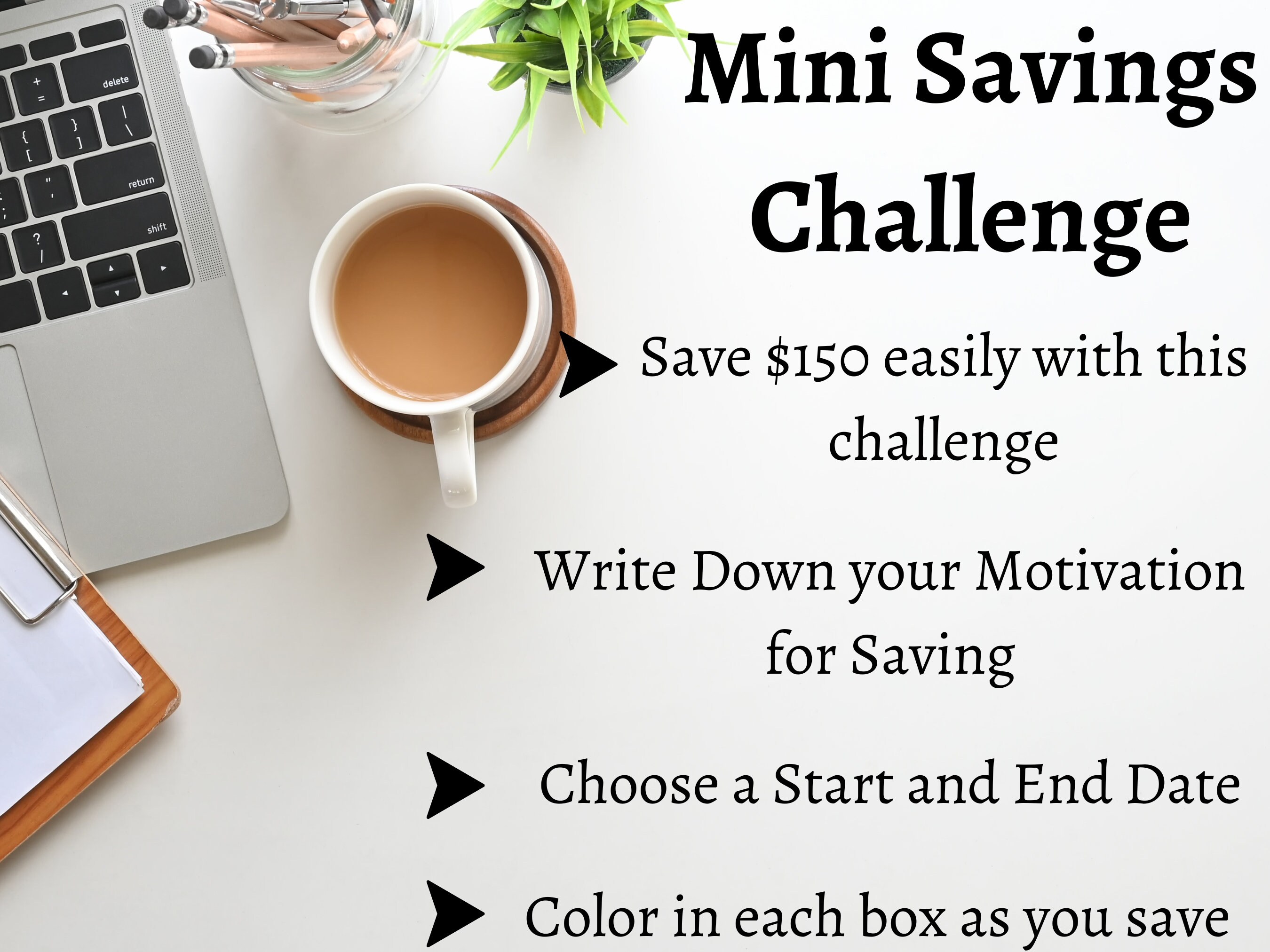 Low Income Savings Challenge, Green Mini Savings Challenge, PDF, A4, A5 ...