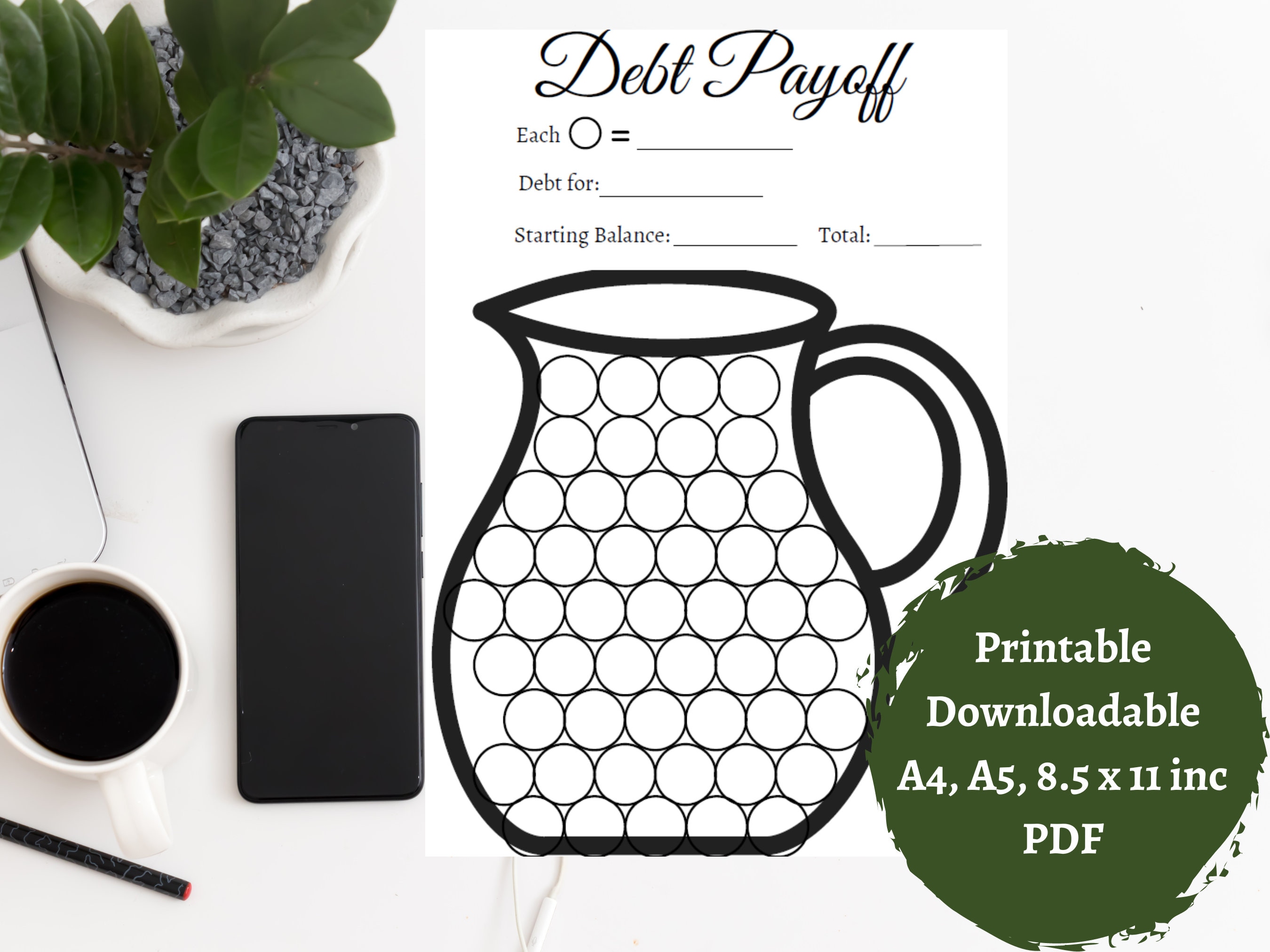 Debt Payoff, Debt Tracker, Credit Card Payoff, Loans Payoff, Finance ...