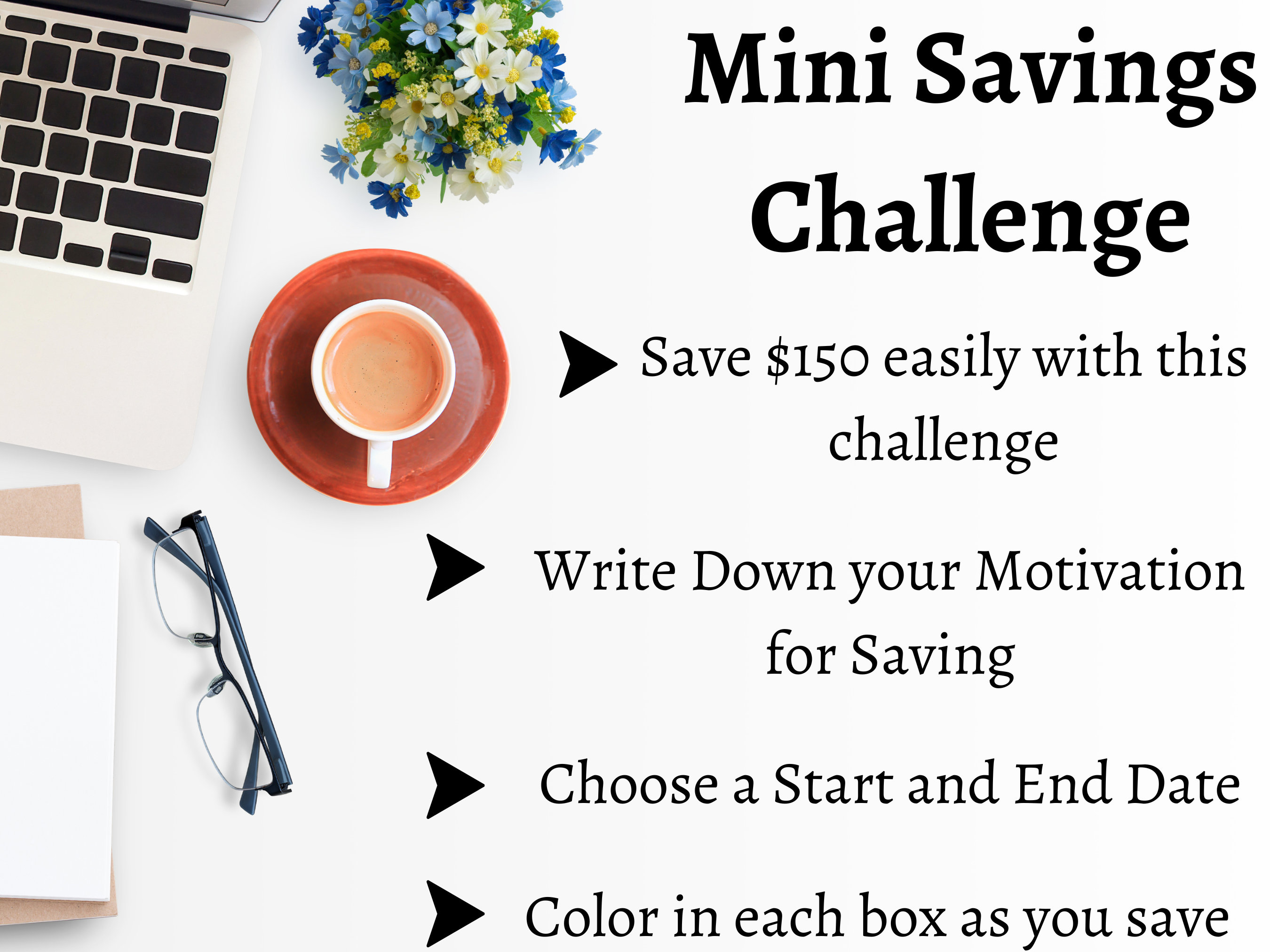 Minimalist Mini Savings Challenge, Saving Tracker, Low Income Savings ...